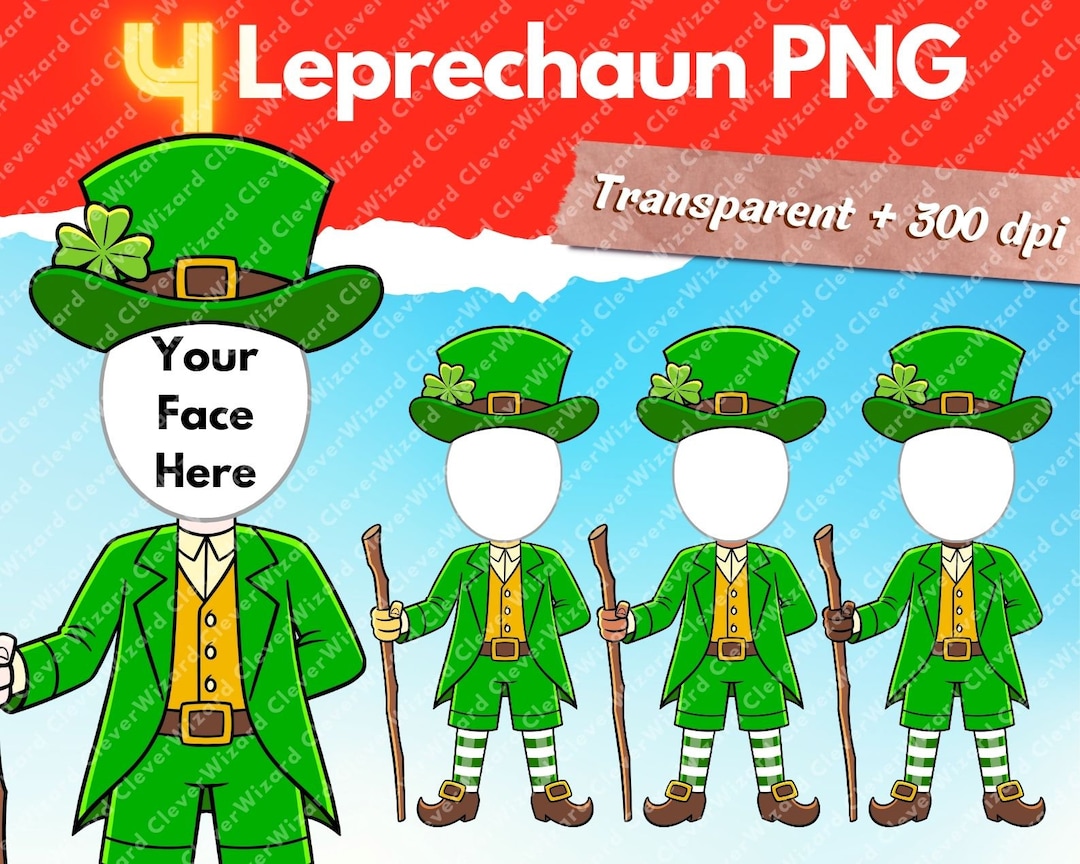 Faceless Male Leprechaun PNG Template, Digital Download, PNG ...