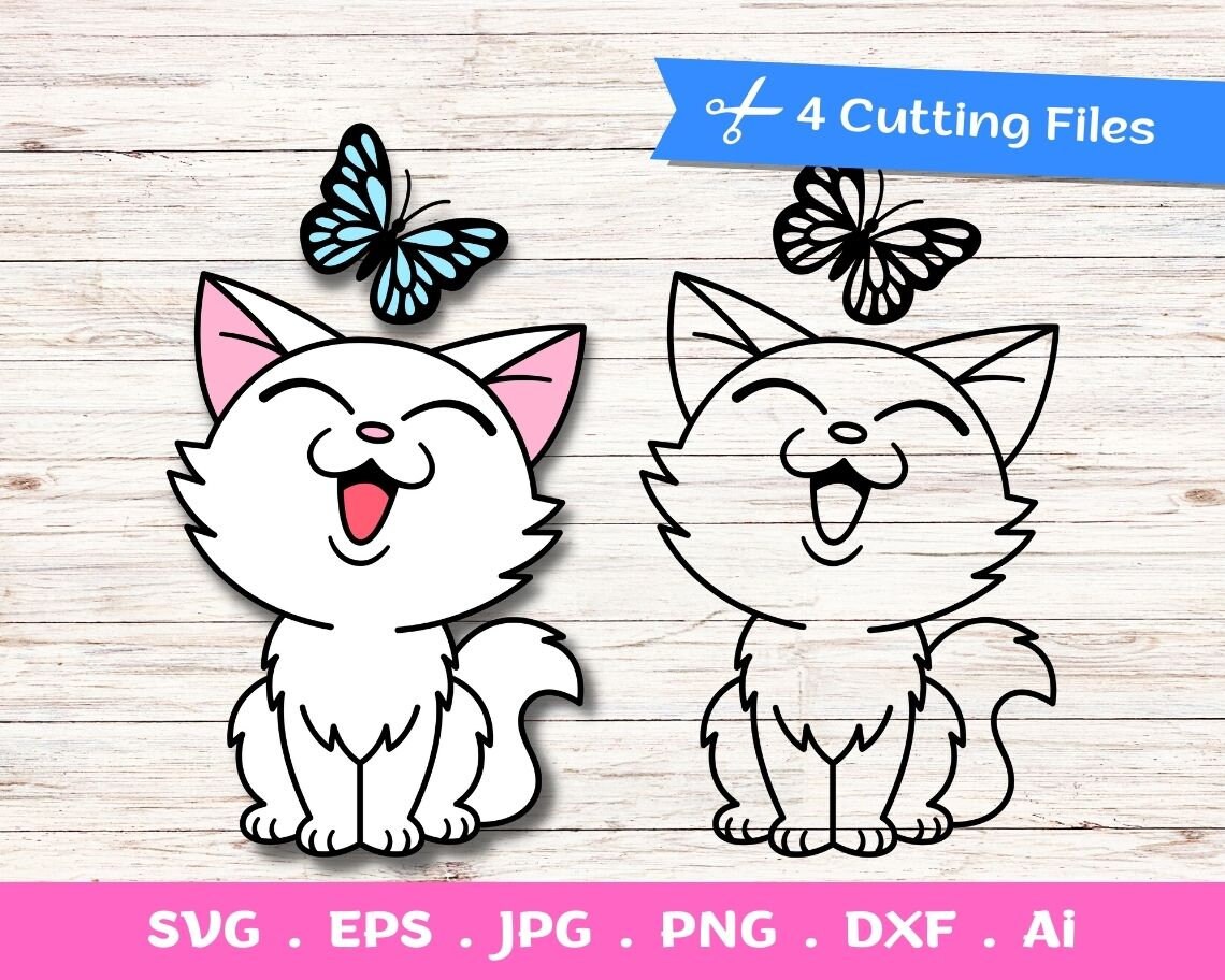 Cute Cat SVG Cut Files for Cricut and Silhouette Peeking Cat Svg ...