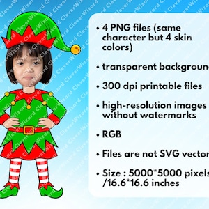 Faceless Female Elf PNG to Add Your Photo , Digital Download , PNG for ...