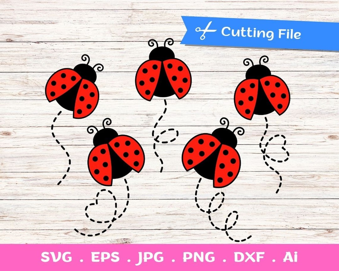 5 Layered Ladybug SVG Cut Files for Cricut and Silhouette, Ladybug Svg ...