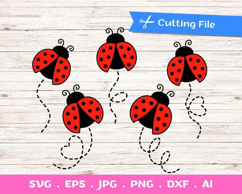 5 Layered Ladybug SVG Cut Files for Cricut and Silhouette, Ladybug Svg ...