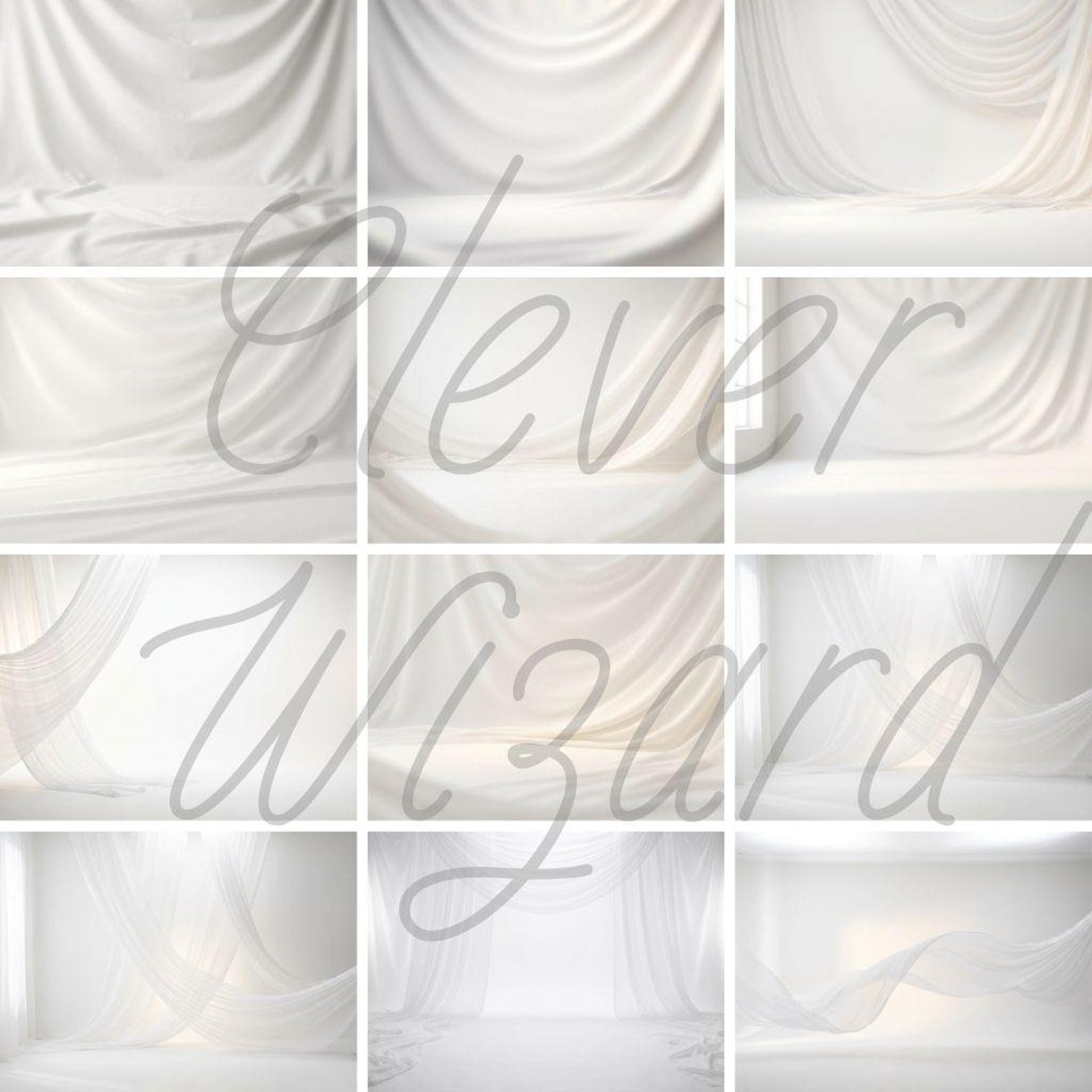 White Studio Backdrops, White Curtains Studio Background, Photoshop ...