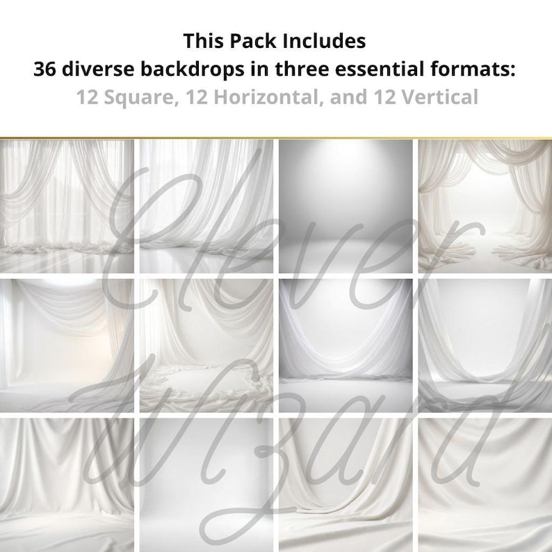 White Studio Backdrops, White Curtains Studio Background, Photoshop ...