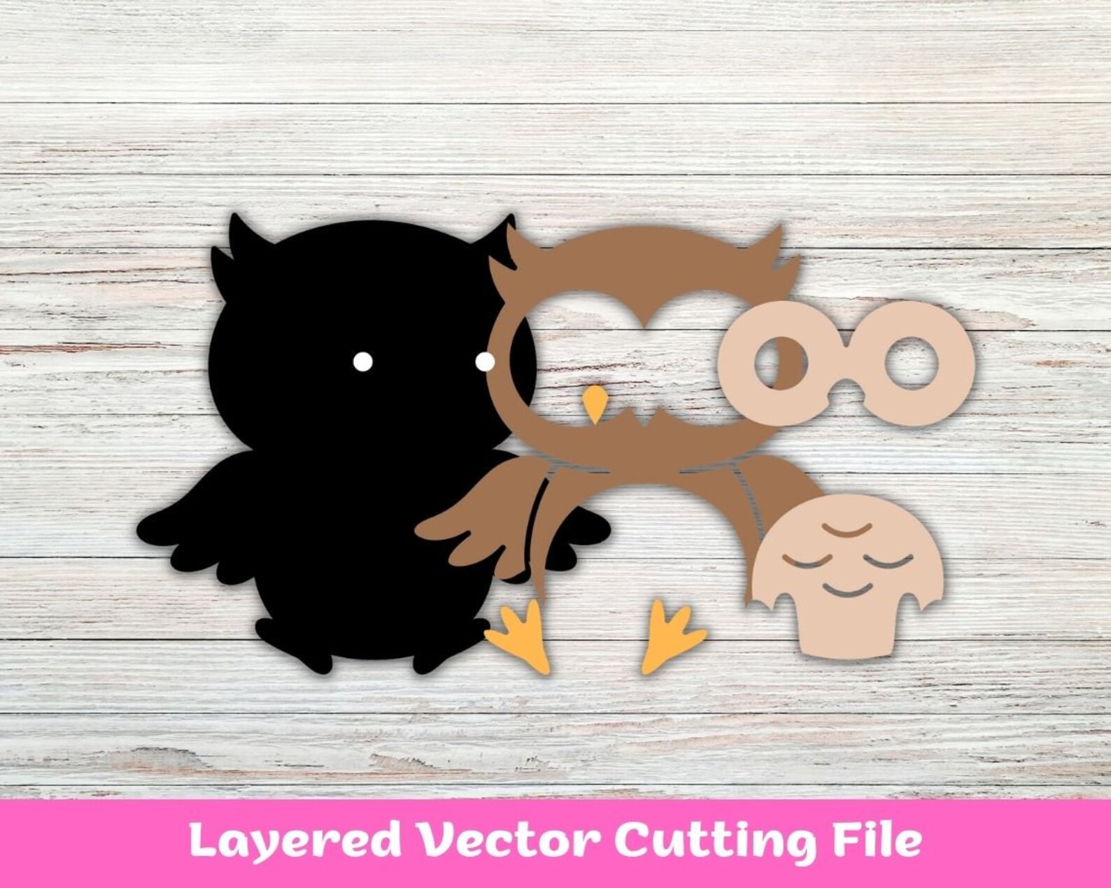 Layered Baby Owl SVG Cut File - Svg, Png, Dxf, Baby Forest Woodland ...