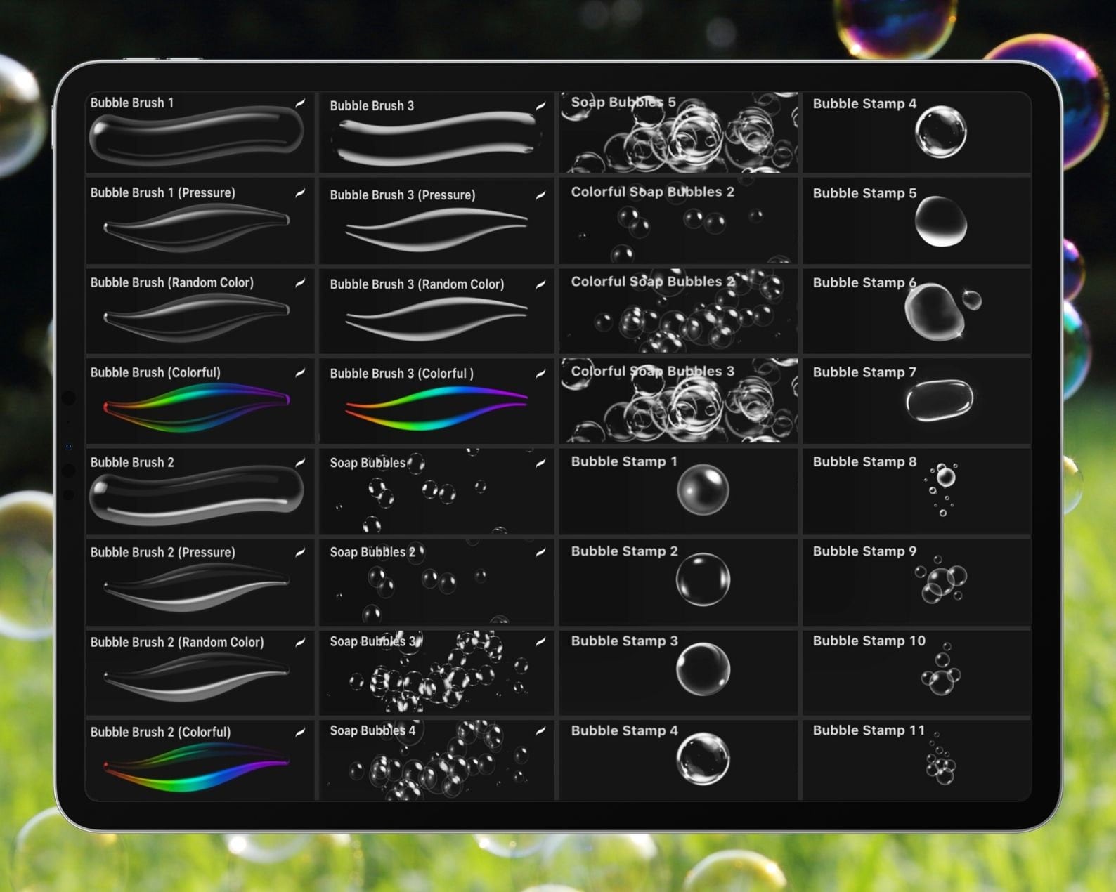 31 Bubbles Procreate Brushes, Bubble Cluster, Bubbles Stamps for ...