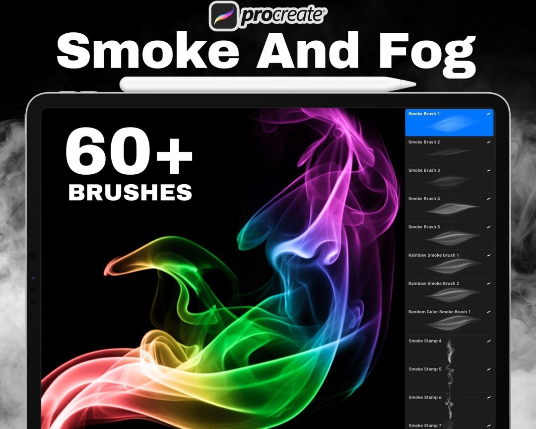 60 Procreate Fog and Smoke Brushes, Realistic Smoke Brushes, Smoke ...