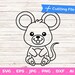 Outline Baby Mouse SVG Cut Files for Cricut and Silhouette - Forest ...