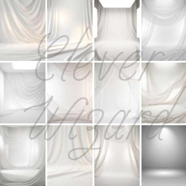 White Studio Backdrops, White Curtains Studio Background, Photoshop ...
