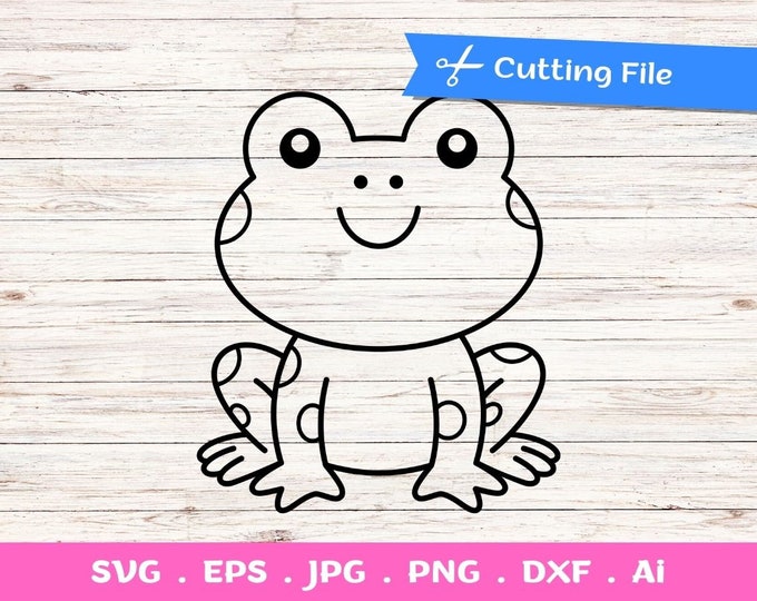 Outline Baby Frog SVG Cut Files for Cricut and Silhouette - Forest ...