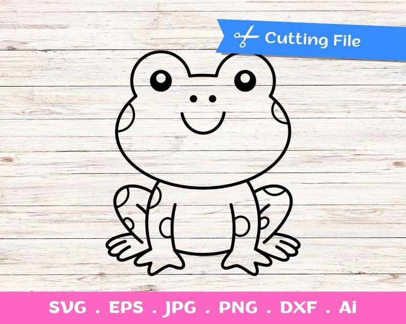 Outline Baby Frog SVG Cut Files for Cricut and Silhouette Forest ...