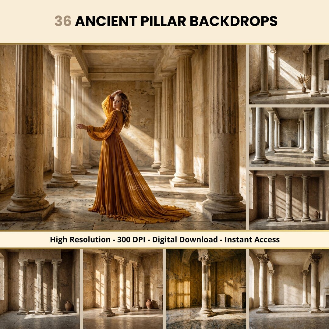 36 Ancient Pillar Backdrops, Wedding and Maternity Backdrop, Photo ...