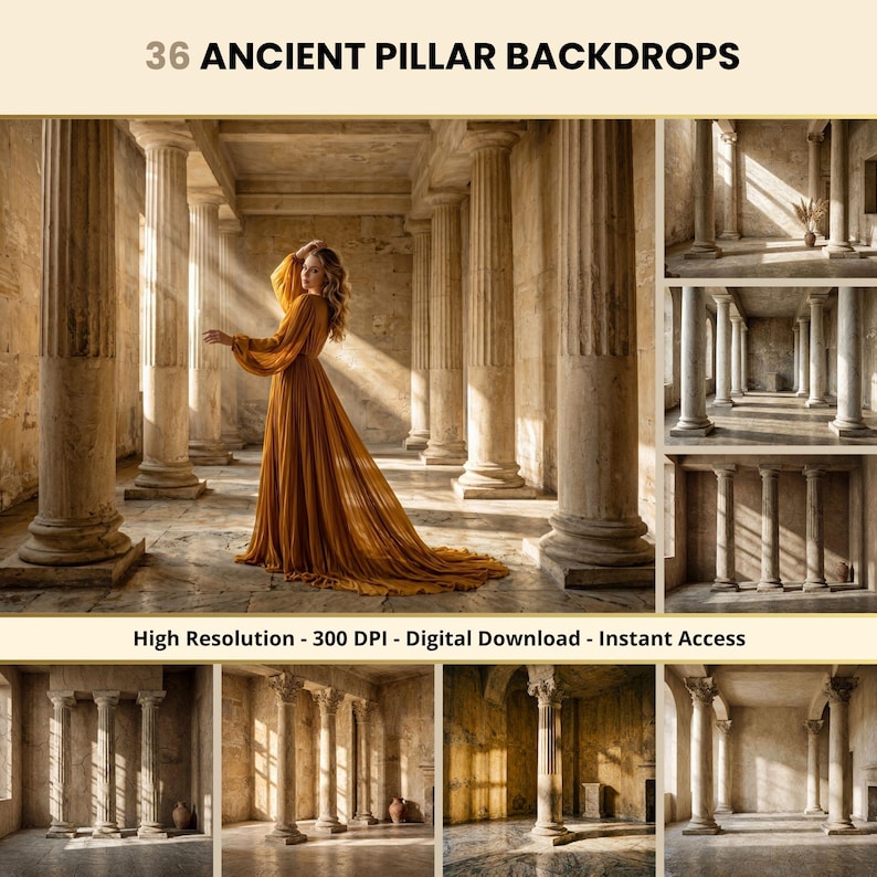 36 Ancient Pillar Backdrops, Wedding and Maternity Backdrop, Photo ...