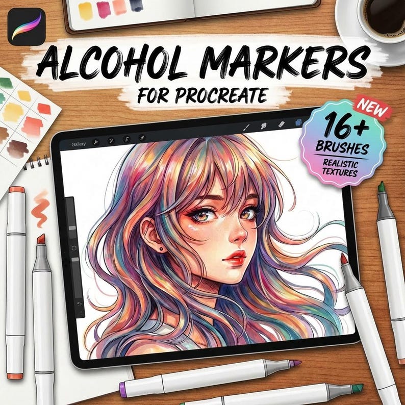 Alcohol Markers for Procreate Brushes Ipad, Procreate Copic Brushes ...