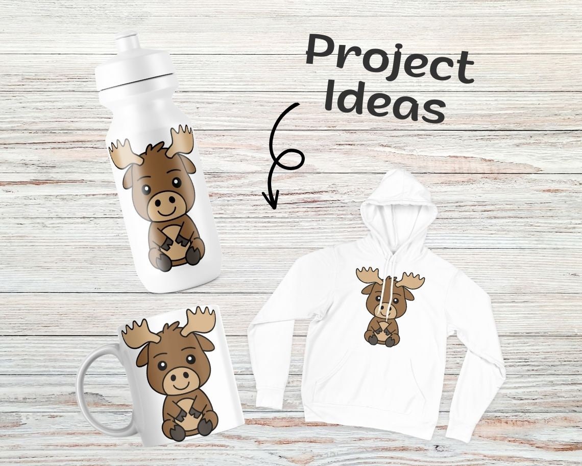 Layered Baby Moose SVG Cut Files for Cricut and Silhouette - Baby ...