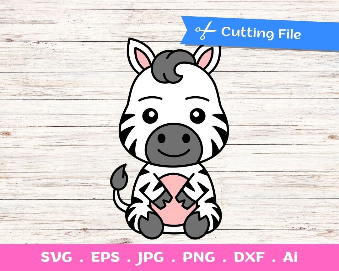 Layered Baby Zebra SVG Cut Files for Silhouette and Cricut, Zebra Cut ...
