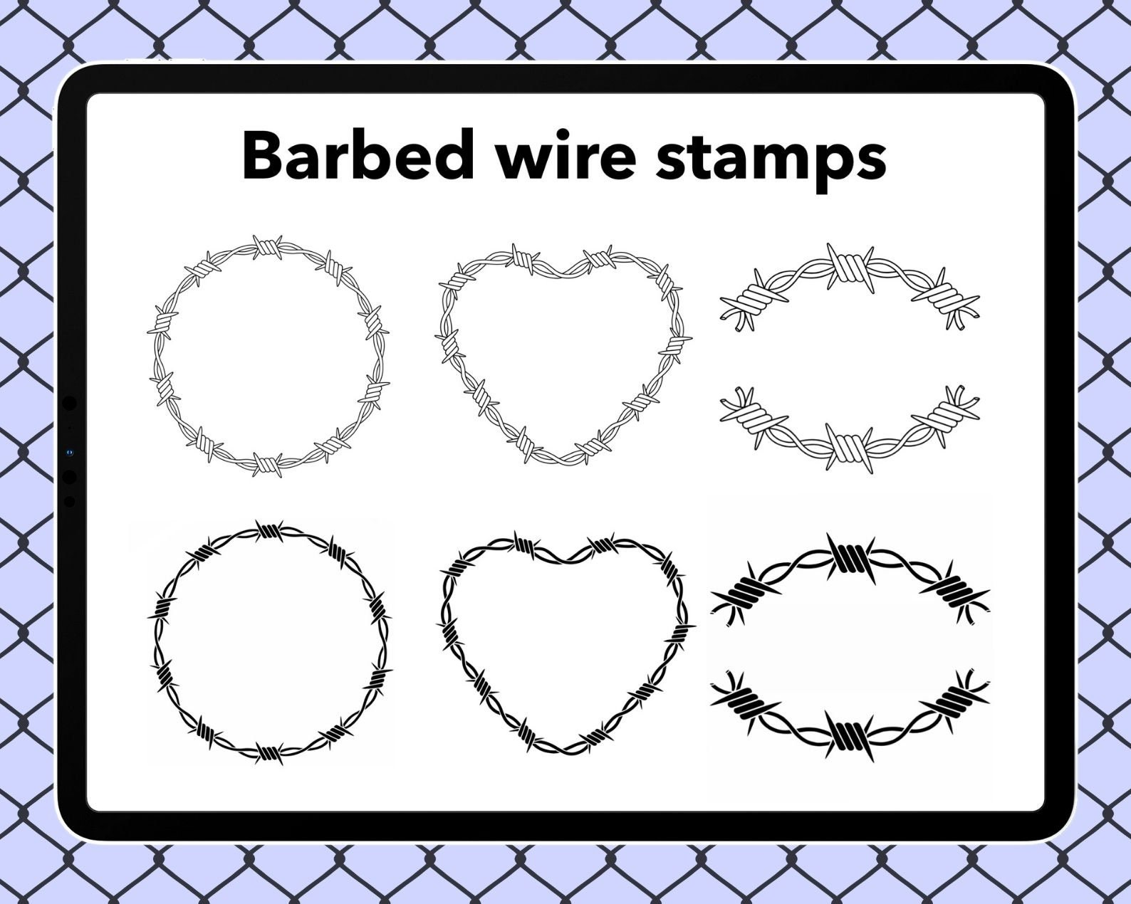 Fences & Barbed Wire Procreate Brush Set , Procreate Chain Brushes ... Fences & Barbed Wire Procreate Brush Set , Procreate Chain Brushes ...