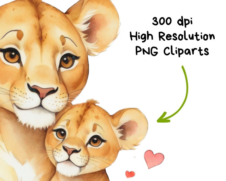 17 Mother and Baby Safari Animals Clipart PNG , Safari Clip Art ...
