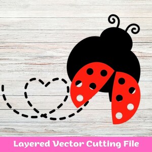 5 Layered Ladybug SVG Cut Files for Cricut and Silhouette, Ladybug Svg ...