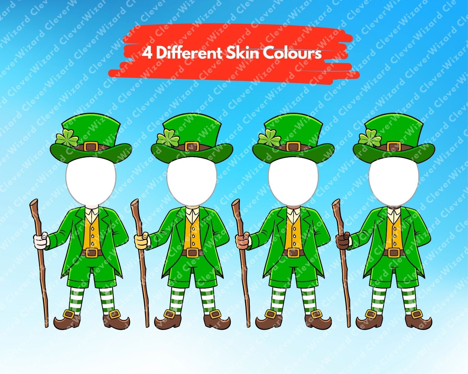 Faceless Male Leprechaun PNG Template, Digital Download, PNG ...