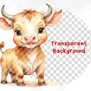 Farm Animals Clipart PNG Bundle, Farm Animals Watercolor Clipart, Cute ...