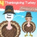 Faceless Thanksgiving Turkey PNG Template, Digital Download ...