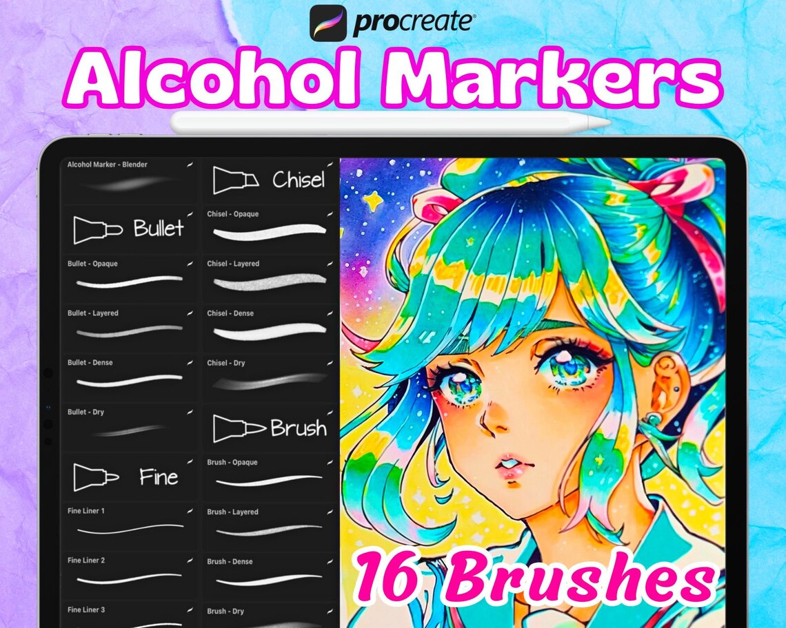 Alcohol Markers for Procreate Brushes Ipad Procreate Copic - Etsy