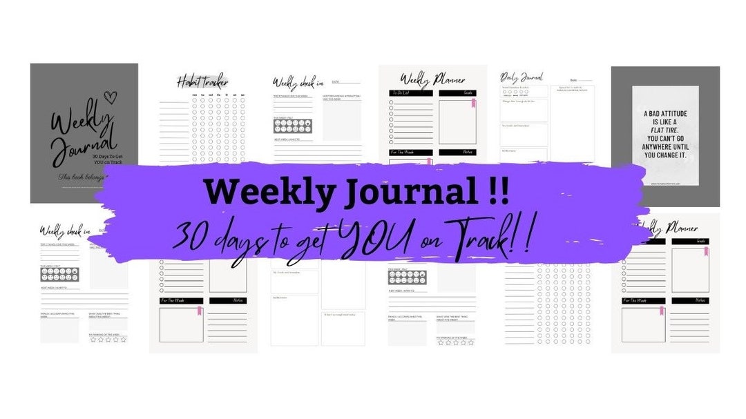 Editable and Printable Weekly Journal - 30 Days to Get You Back on ...