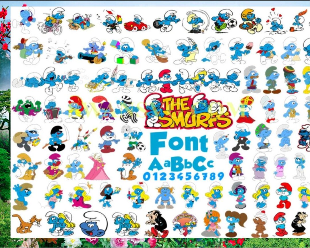 Paquete de 1030 Pitufos SVG, Pitufos SVG, Megapaquete Pitufos PNG ...