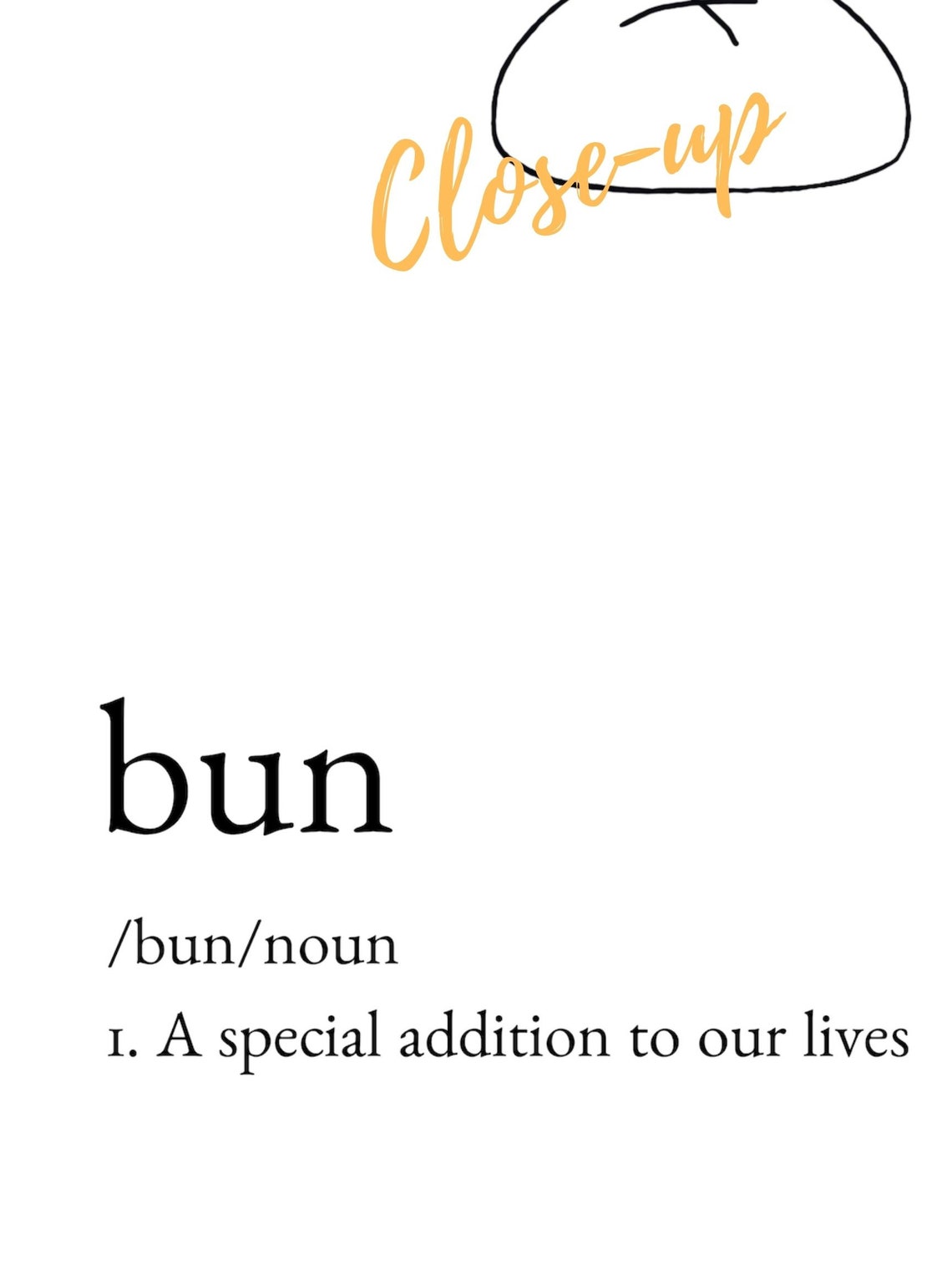 Bun Definition Digital Nursery Print - Etsy