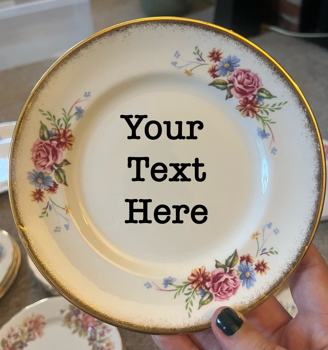 Custom Order 6 7 Funny Vintage China Decorative Plate Rude Housewarming ...