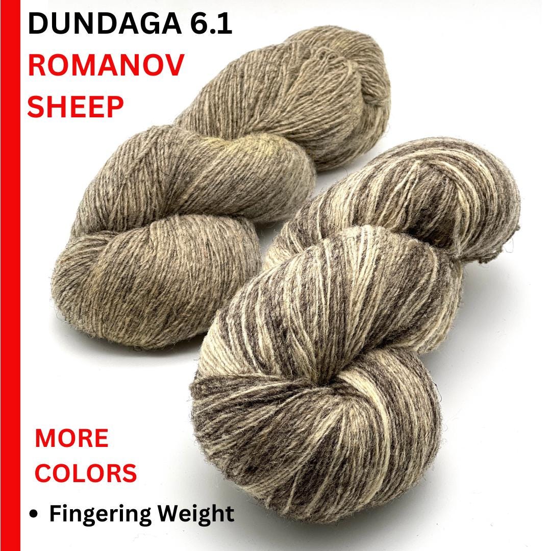 Dundaga 6.1 ROMANOV SHEEP 100% Natural Rustic Grey & Dyed Grey Wool ...