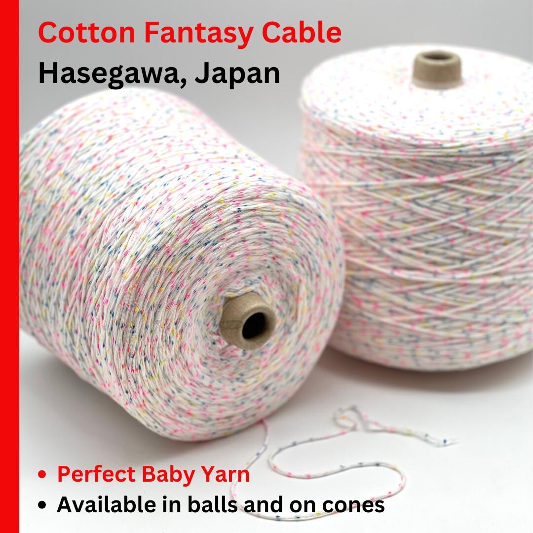 Cotton Fantasy HASEGAWA Cable Yarn, Perfect BABY Yarn, Luxurious Soft ...
