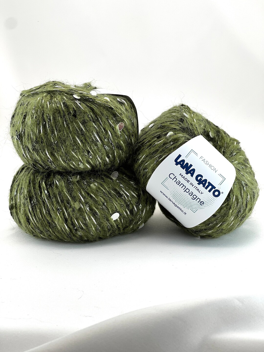 PAILLETTES Yarn, CHAMPAGNE, Lana Gatto, Chunky Yarn, Party Paillettes ...
