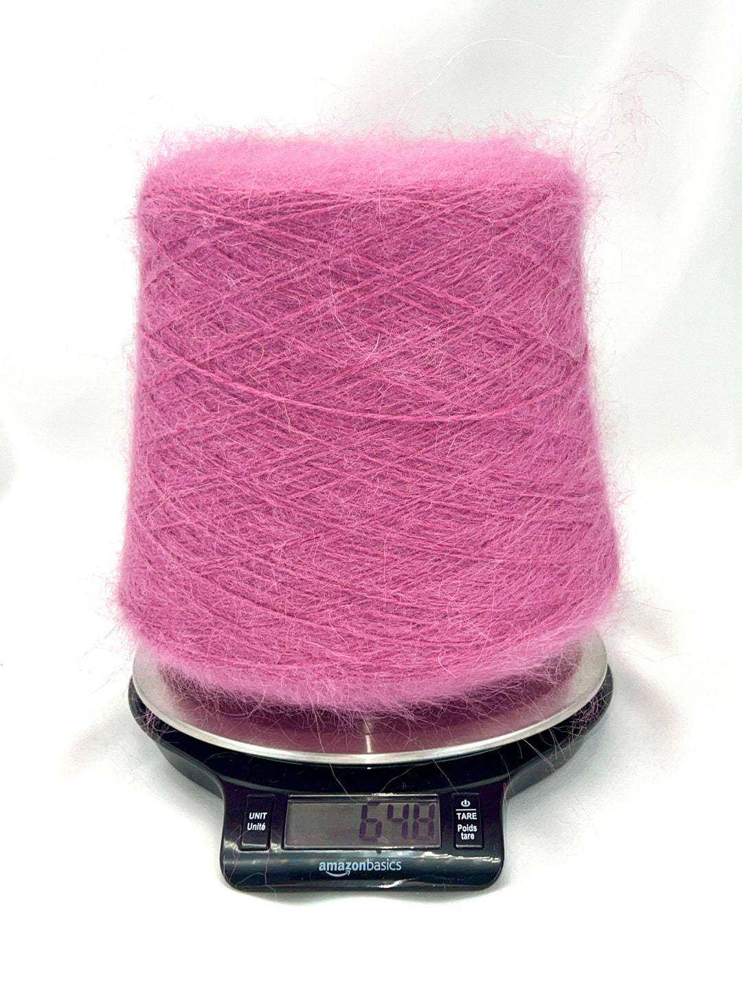 Angora Yarn, Yarn on Cone, LAVENDER, 80/20 Angora, Italian Yarn, Rabbit ...