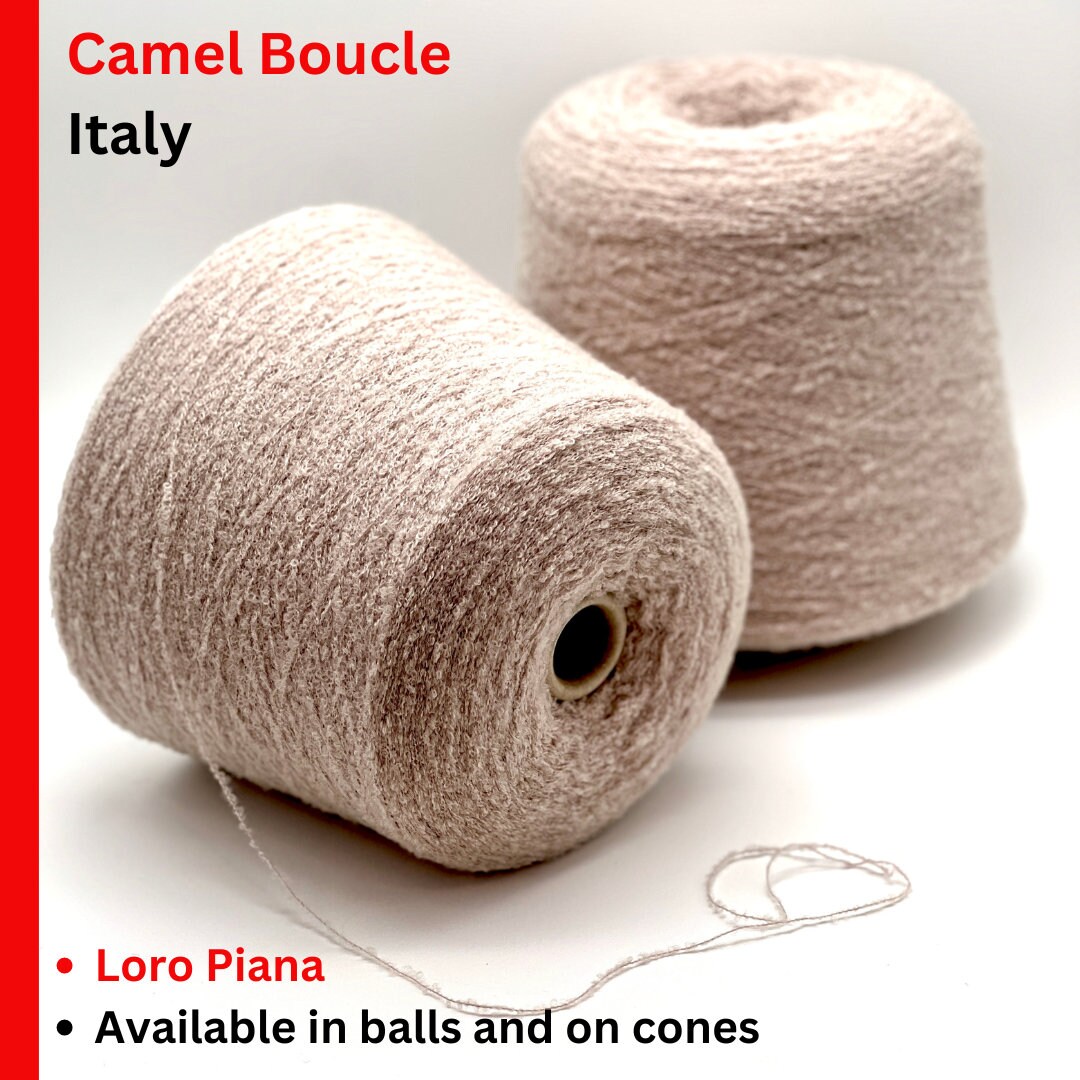 CAMEL HAIR Boucle Yarn, Loro Piana, Luxury Italian Yarn, Available on ...