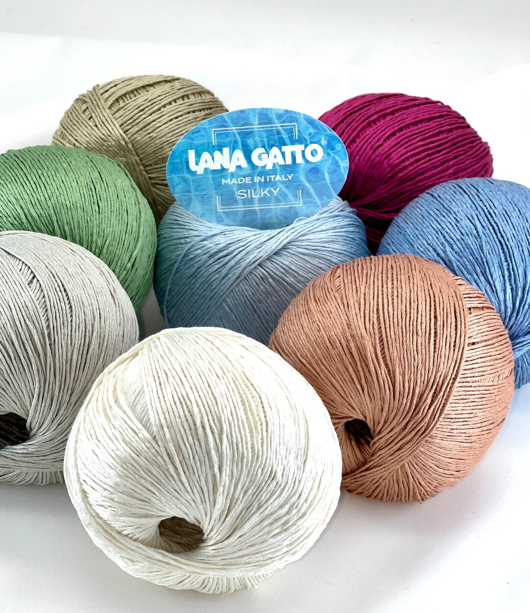 Silk Yarn, SILKY, Lana Gatto, 100% SILK Yarn, Italian Yarn, Pure Silk ...