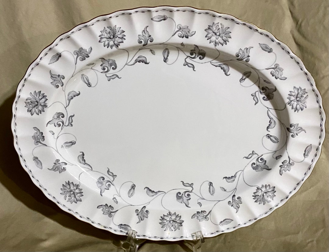 Spode Colonel Gray Oval Serving Platter 14 Inch Gold Trim - Etsy
