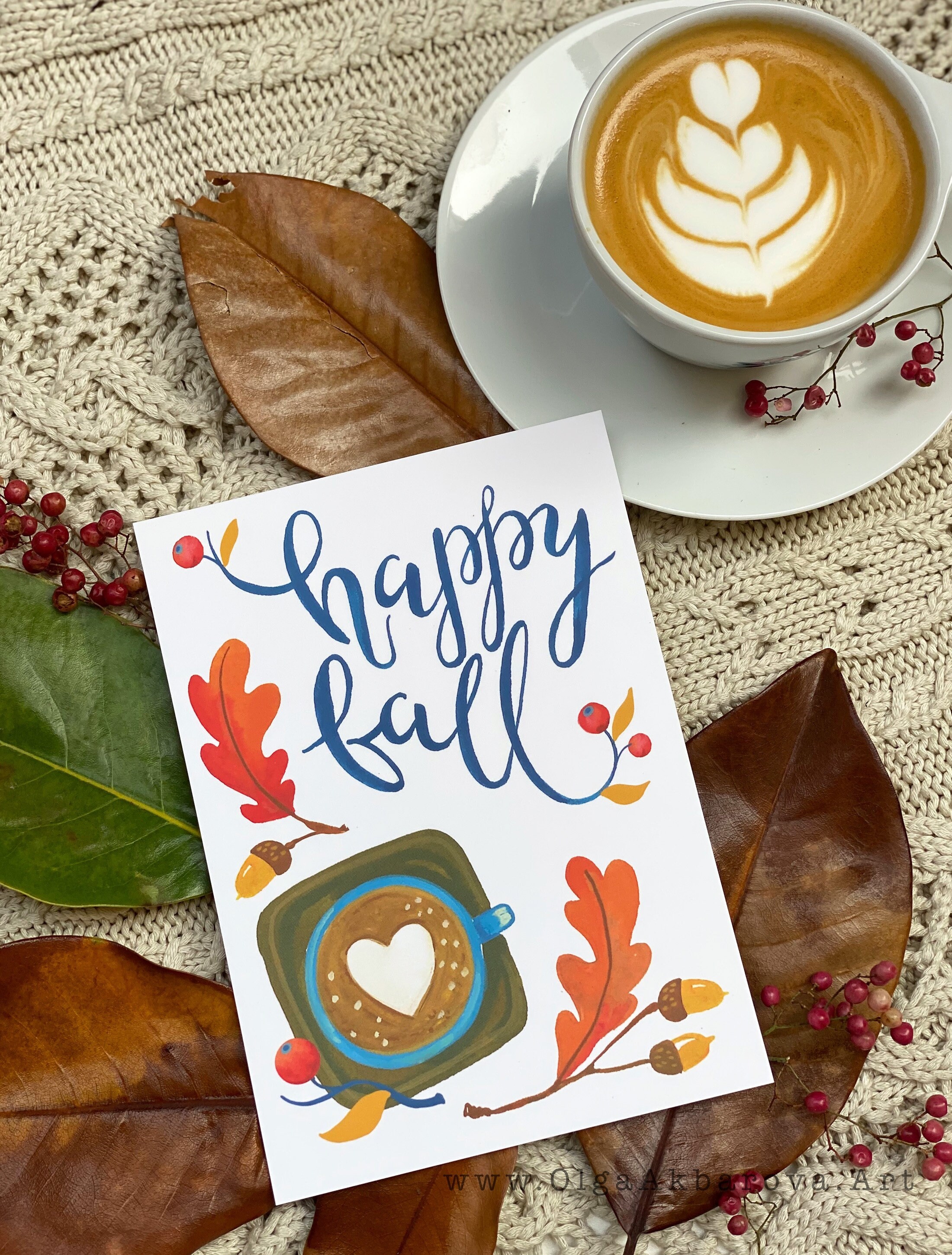 Five Fall Postcards Set 3 With Envelopes | Etsy