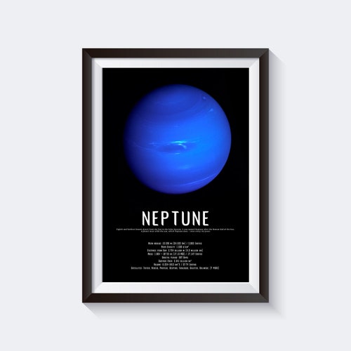 Neptune fine Art Print Space Poster - Etsy