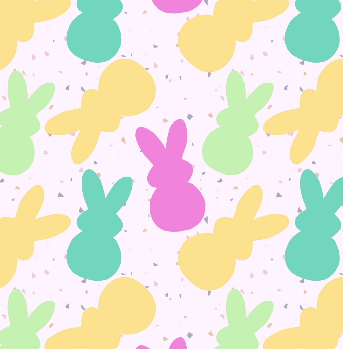 Pastel Peep Easter Seamless Fabric File Pattern Boho Neutral Easter - Etsy