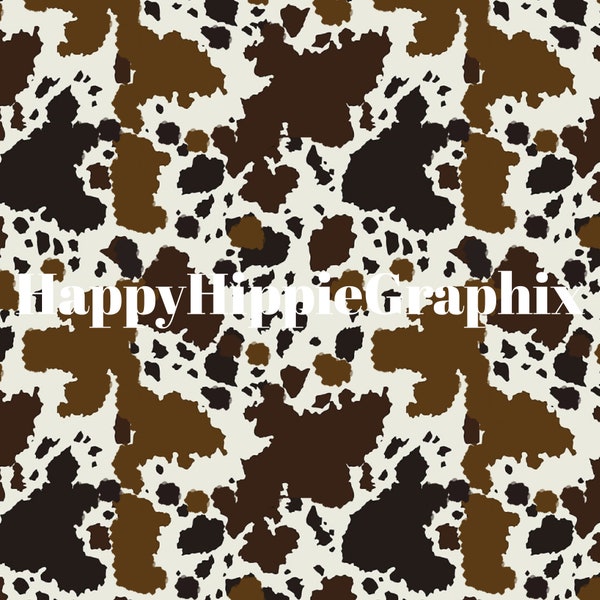 Brown Cow Print Fabric - Etsy