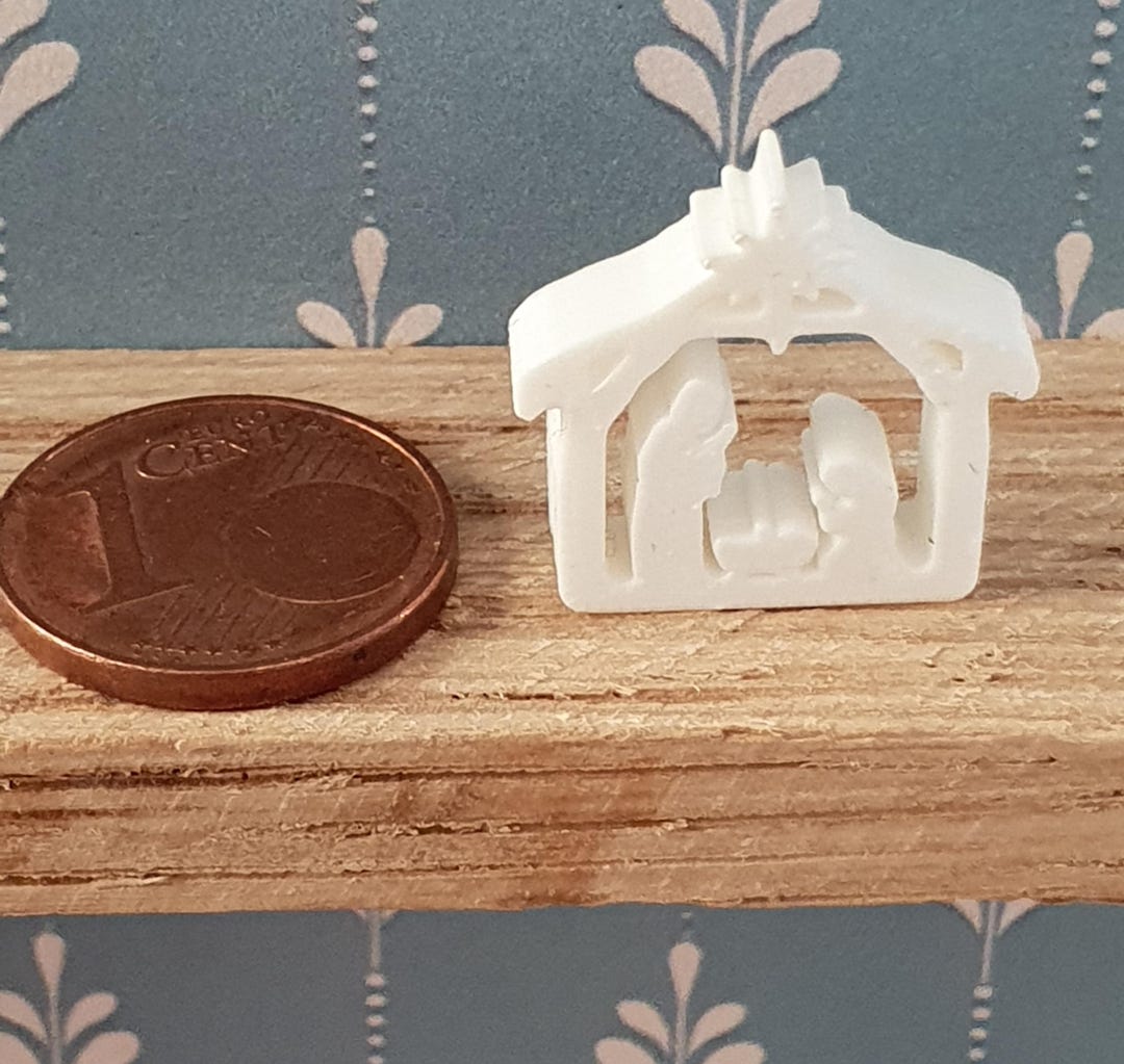 Mini Nativity Scene From the 3D Printer Handmade for Dollhouses and Elf ...