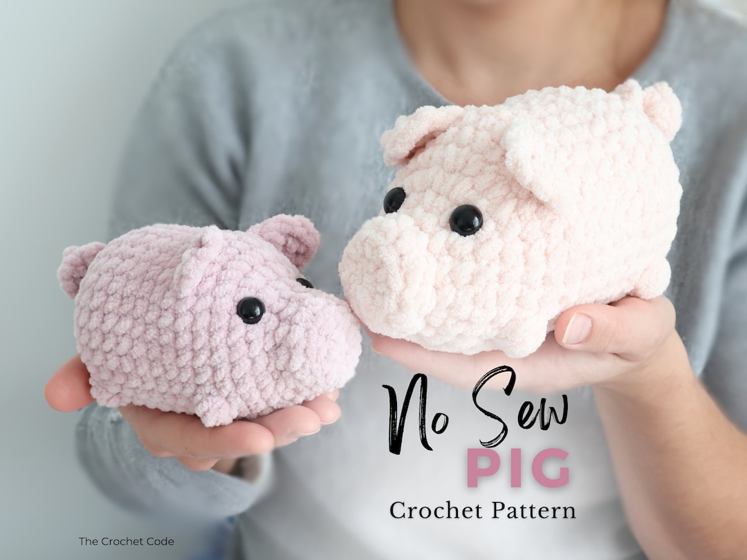 NO SEW Loaf Pig Crochet Pattern, Pig Amigurumi Pattern, Realistic Farm Animal, Easy Pig Crochet ...