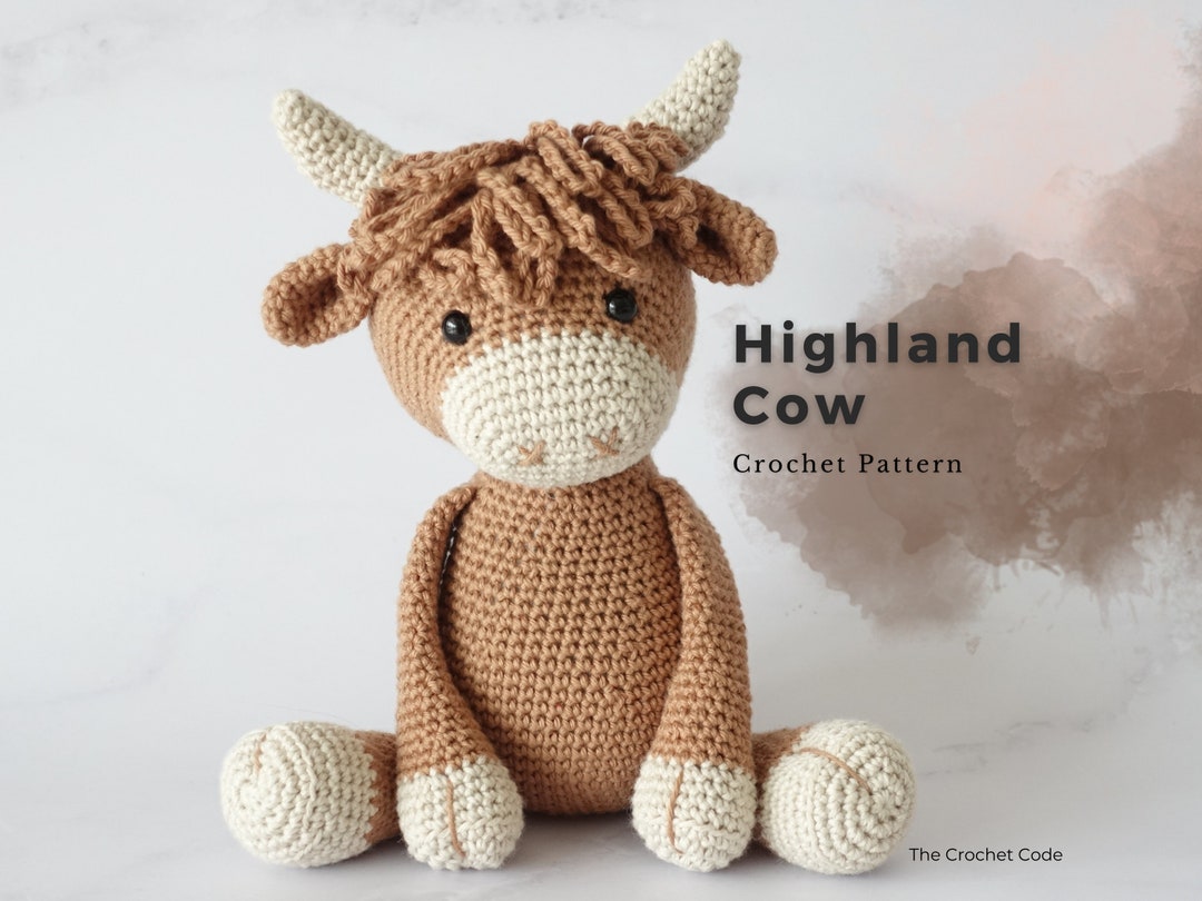 Highland Cow Crochet Pattern, Amigurumi Highland Cow, Farm Crochet ...