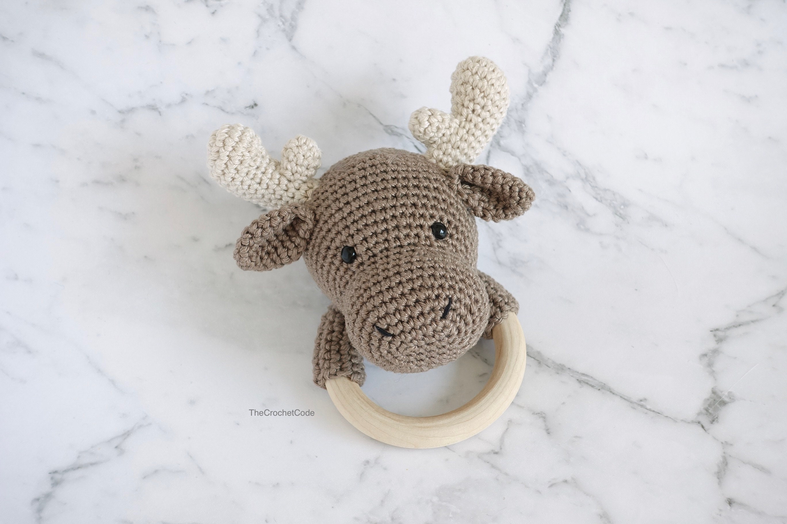 Crochet Pattern Morris the Moose Elk Teething Ring Baby - Etsy