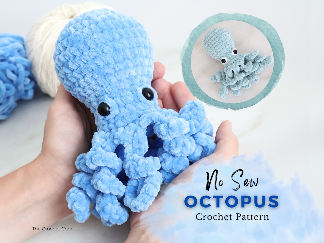 No Sew Octopus Crochet Pattern, Under the Sea Octopus Amigurumi Pattern ...