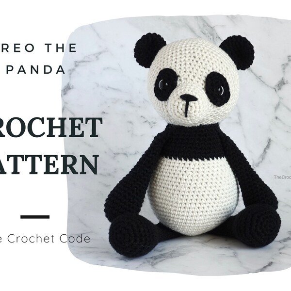 Crochet Panda Bear Plush - Etsy