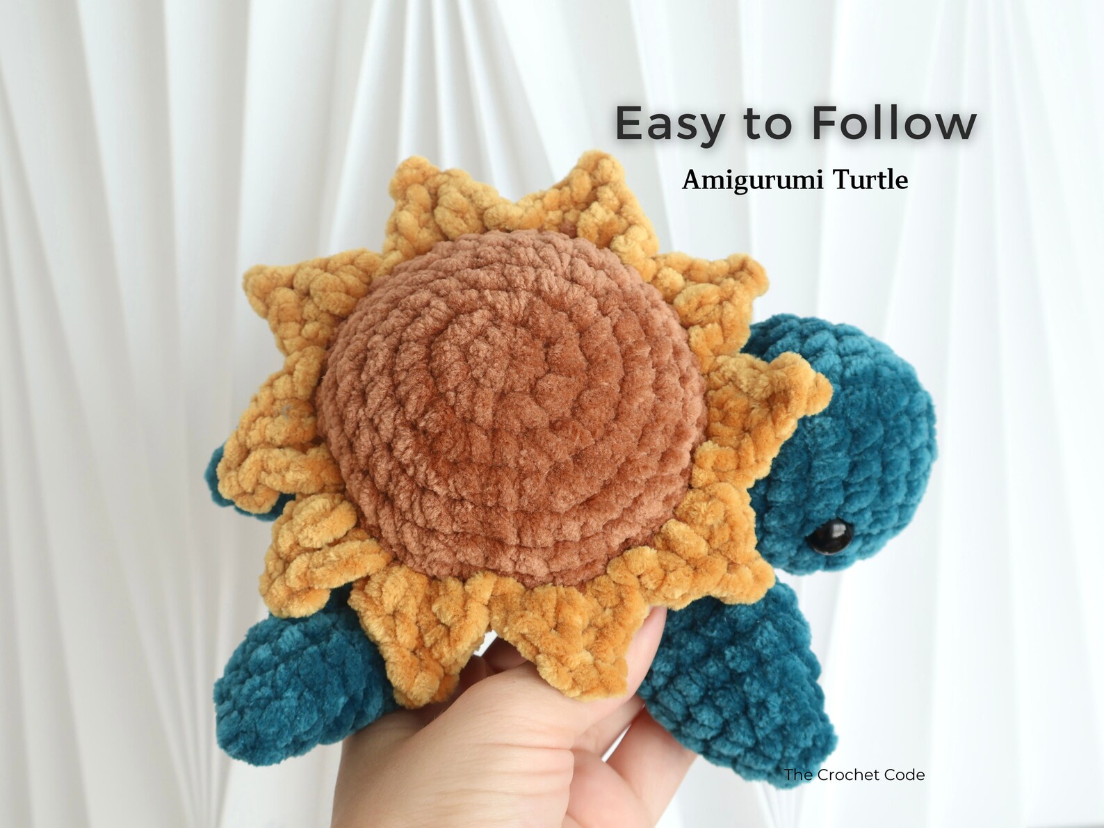 No Sew Turtle Crochet Pattern, Crochet Turtle Amigurumi Pattern, Cute ...
