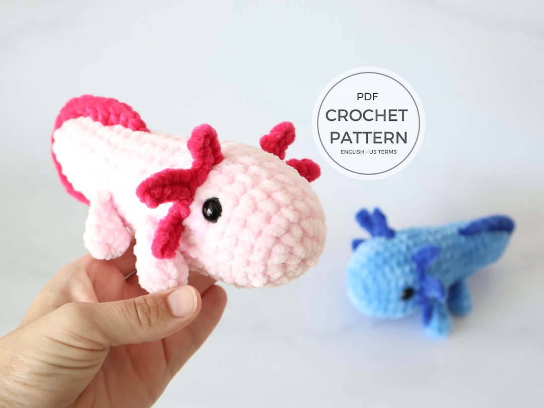 No Sew Crochet Axolotl Amigurumi Pattern: Beginner Friendly PDF Guide ...