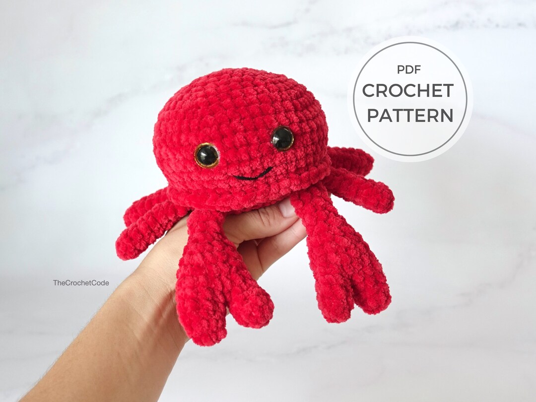 No Sew Crab Crochet Pattern: Create Your Own Cute Plushie Sea Creature ...